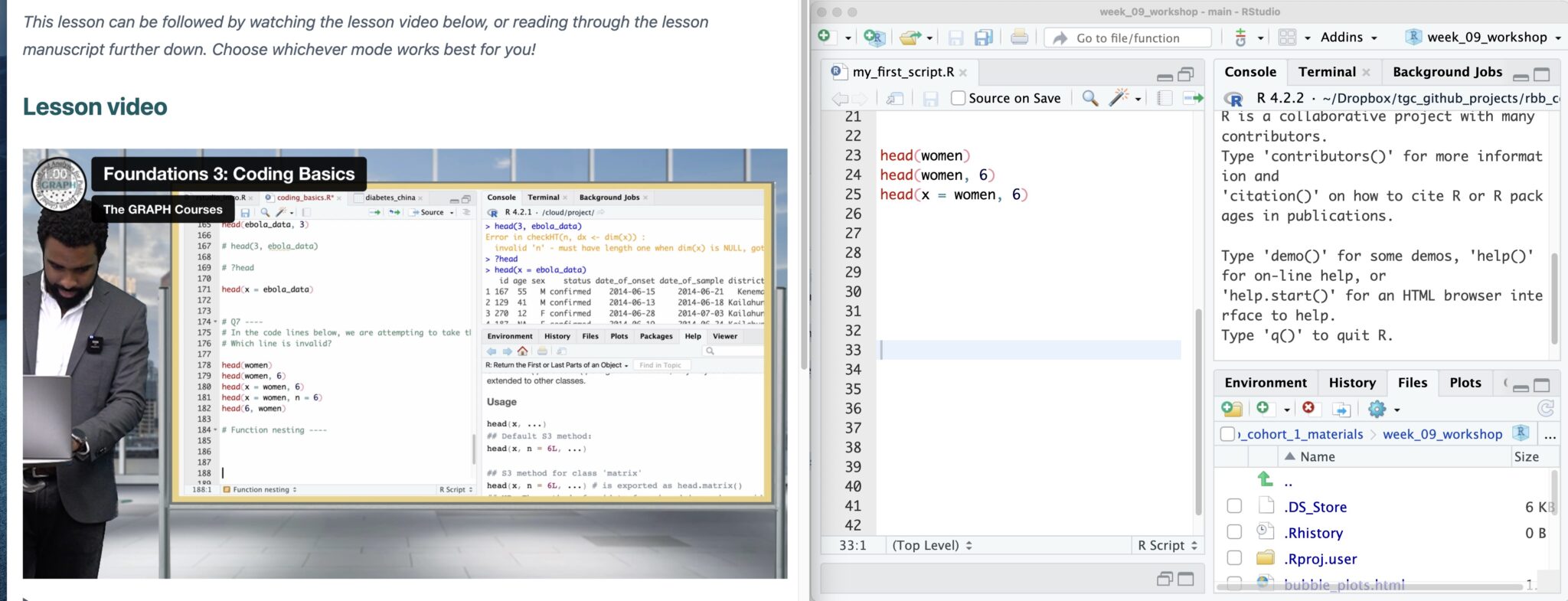 Making the most of course videos – The GRAPH Courses
